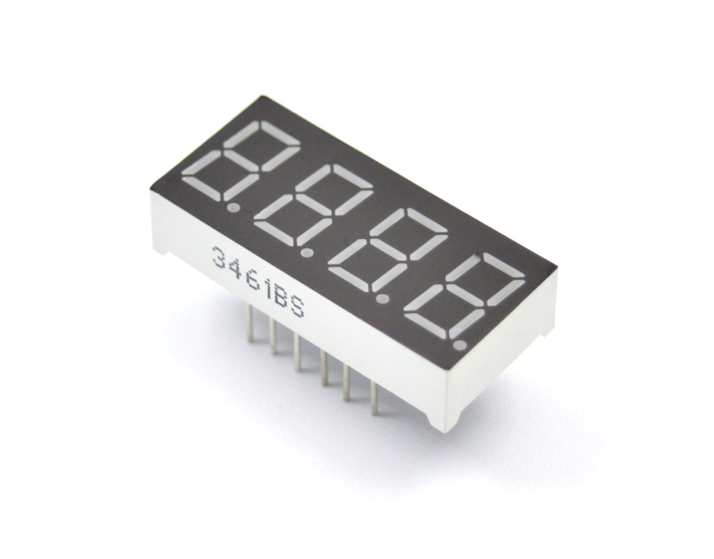 Display 7 segmentos 4 dígitos rojo 30x14mm (0.36'') cátodo común ...