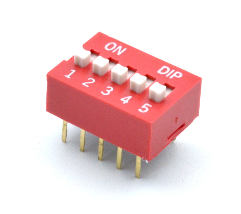 Interruptor DIP perfil horizontal 5 vías para PCB | Formación STEAM - gestión